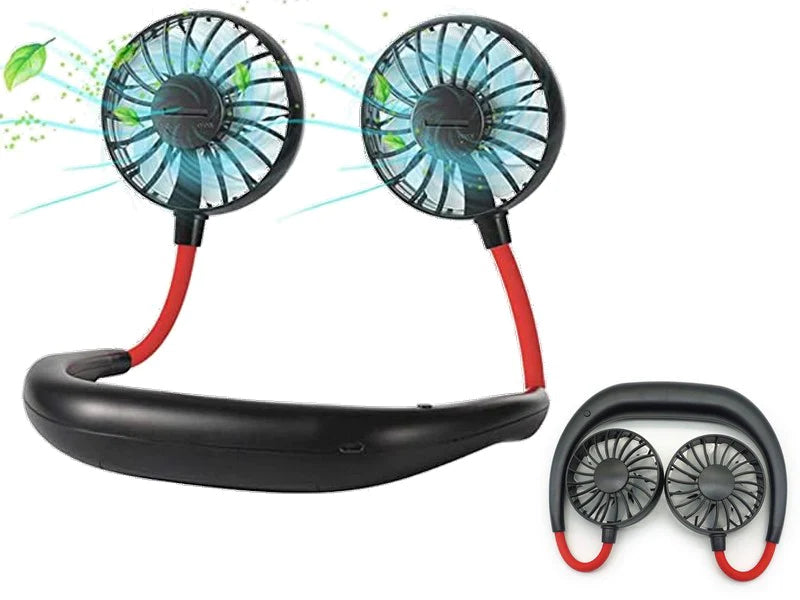Ventilador de Cuello Portátil Recargable con 3 Velocidades Arteck ...